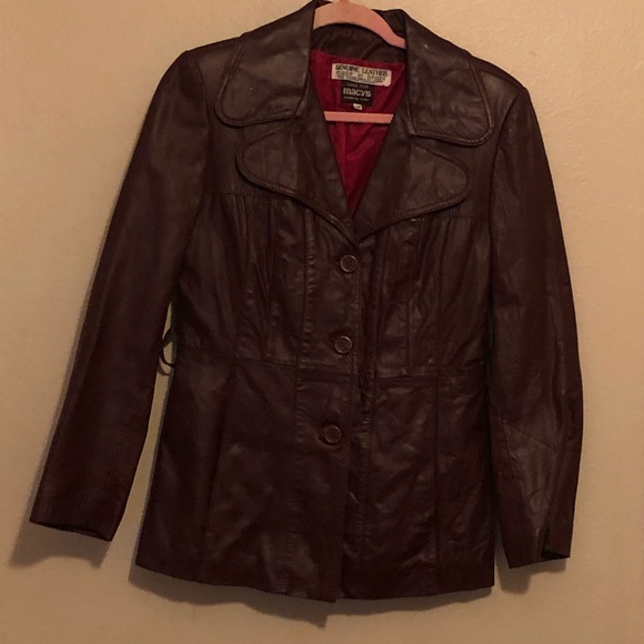 Macy's | Jackets & Coats | Genuine Leather Jacket | Poshmark